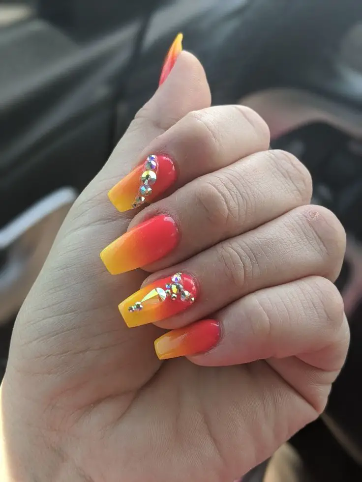 Stunning Summer Sunset Nail 20 Ideas for 2024 - Ombre, Art, Colors