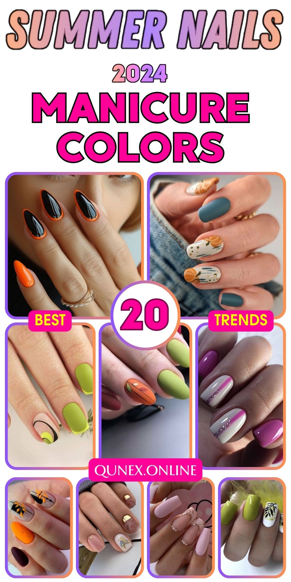 20 Stunning Summer Manicure Colors Ideas for 2024: Gel, Pink, Fair Skin ...