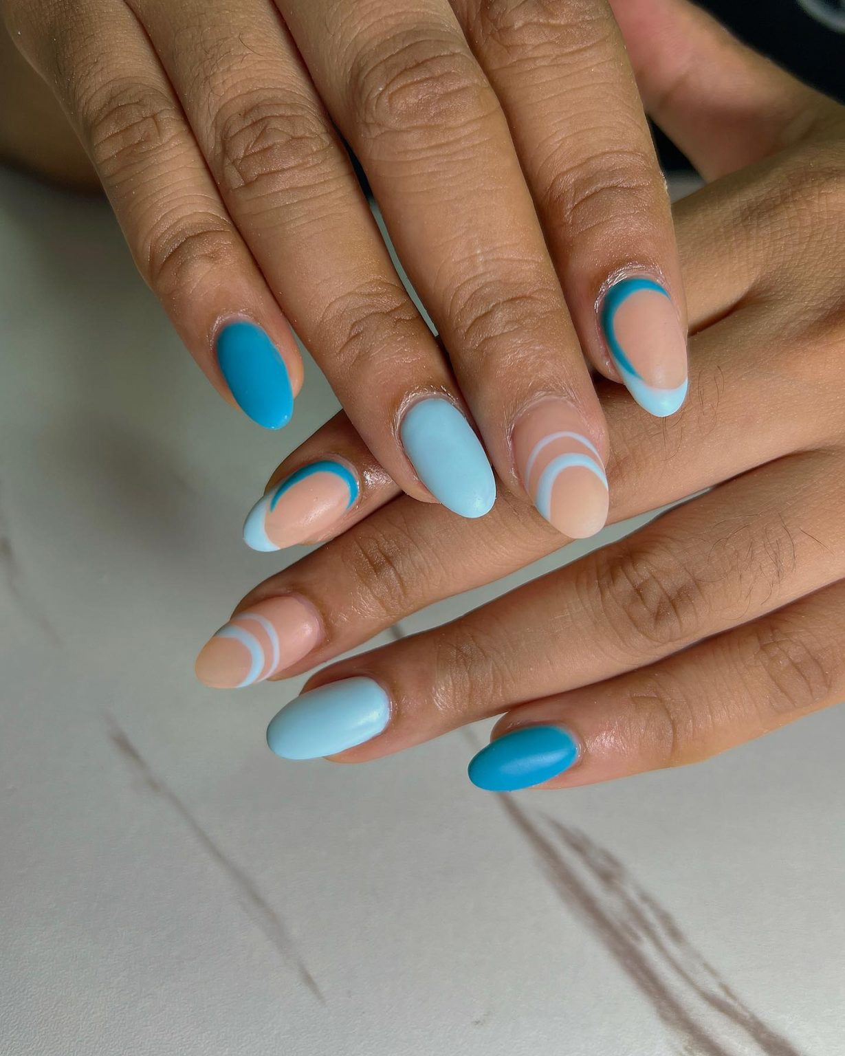 20 Stunning Blue Fall Nail Ideas for 2024: Designs, Matte, Almond ...