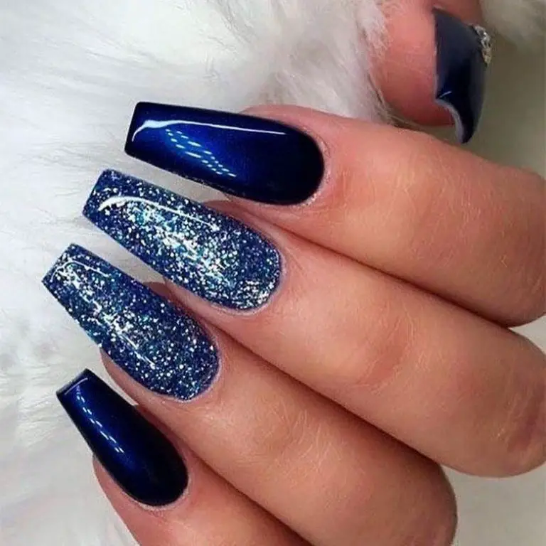 21 Stunning Navy Blue Fall Nails Ideas 2024: Designs, Acrylic, Almond ...