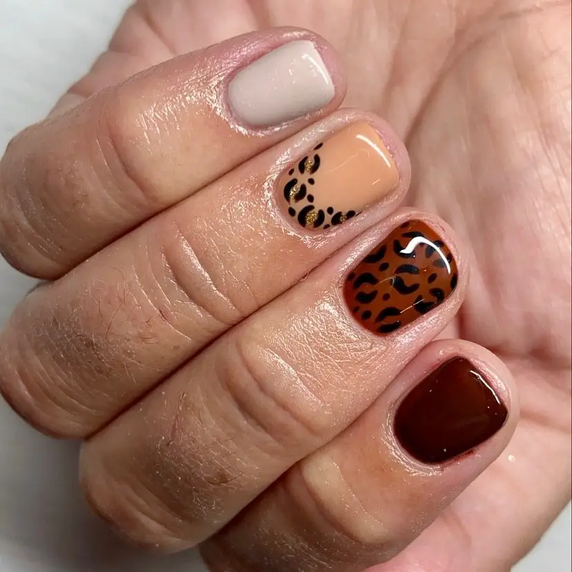 20 Fall Leopard Nail Ideas 2024: Short, Acrylic, Almond Designs in ...