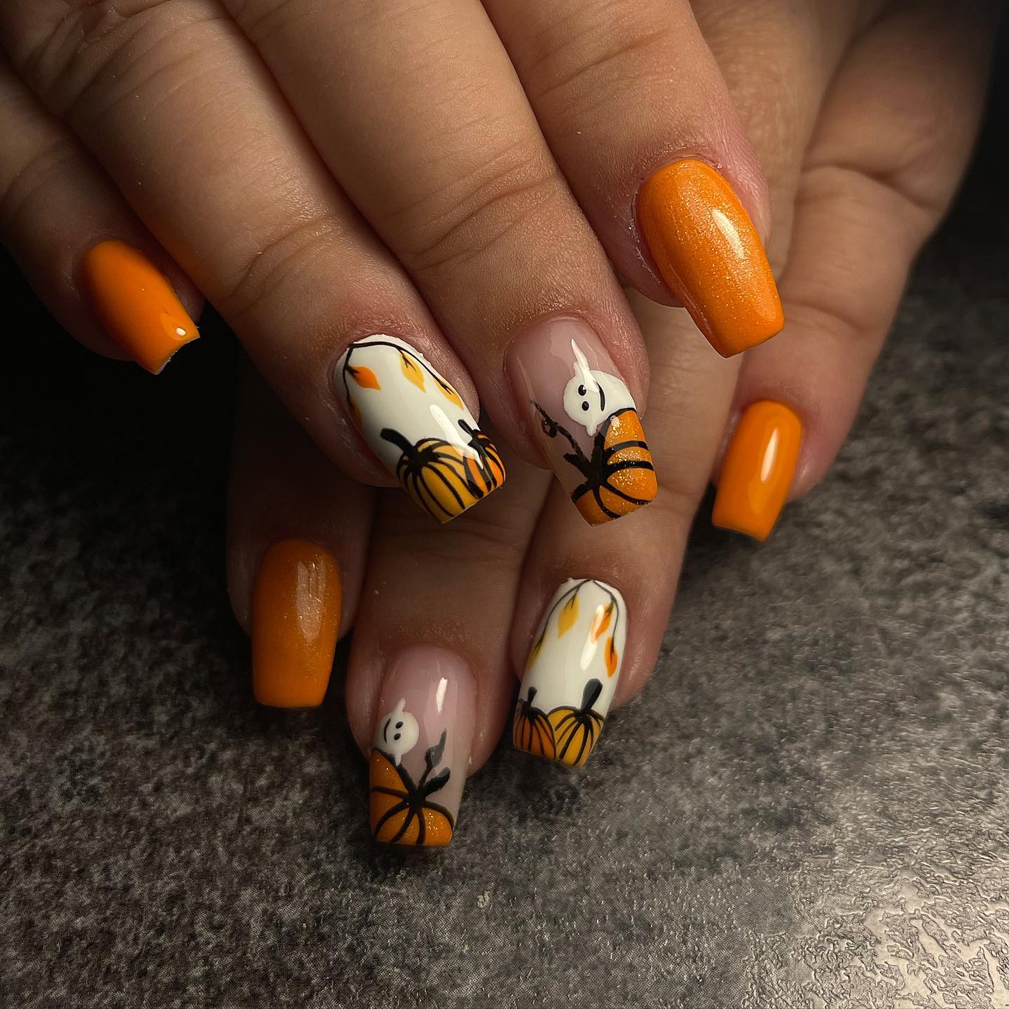 21 Pumpkin Nail Ideas for 2024: Fall, Halloween, Acrylic Designs ...