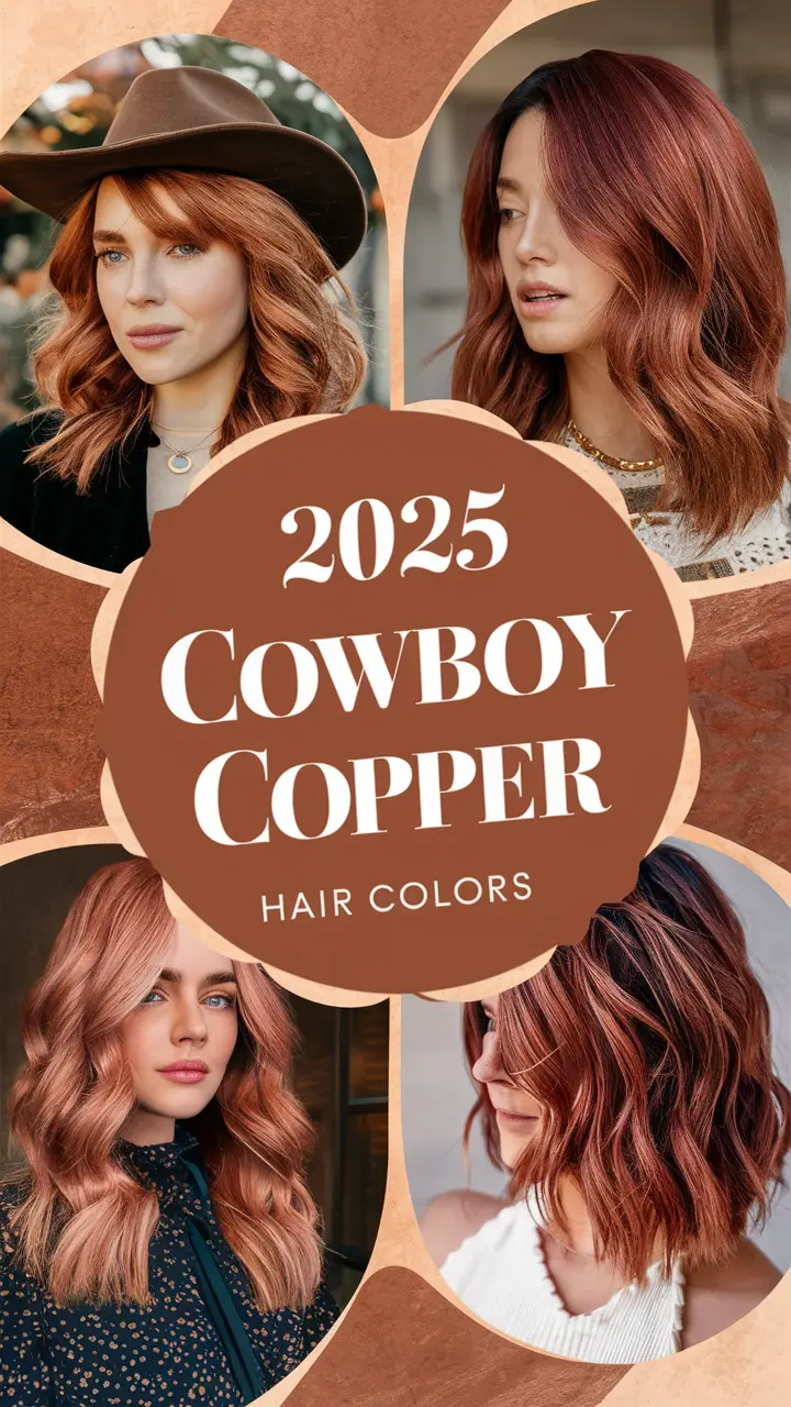 20 Cowboy Copper Hair Color Ideas for 2025: Brunette, Blonde, Short ...