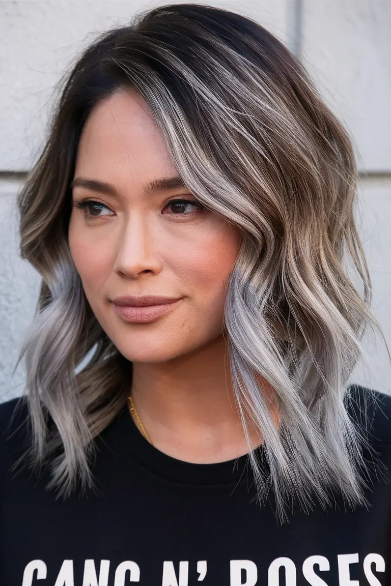 Top 20 Hair Color Ideas to Hide Grey Hair: Blonde, Brunette, Highlights ...