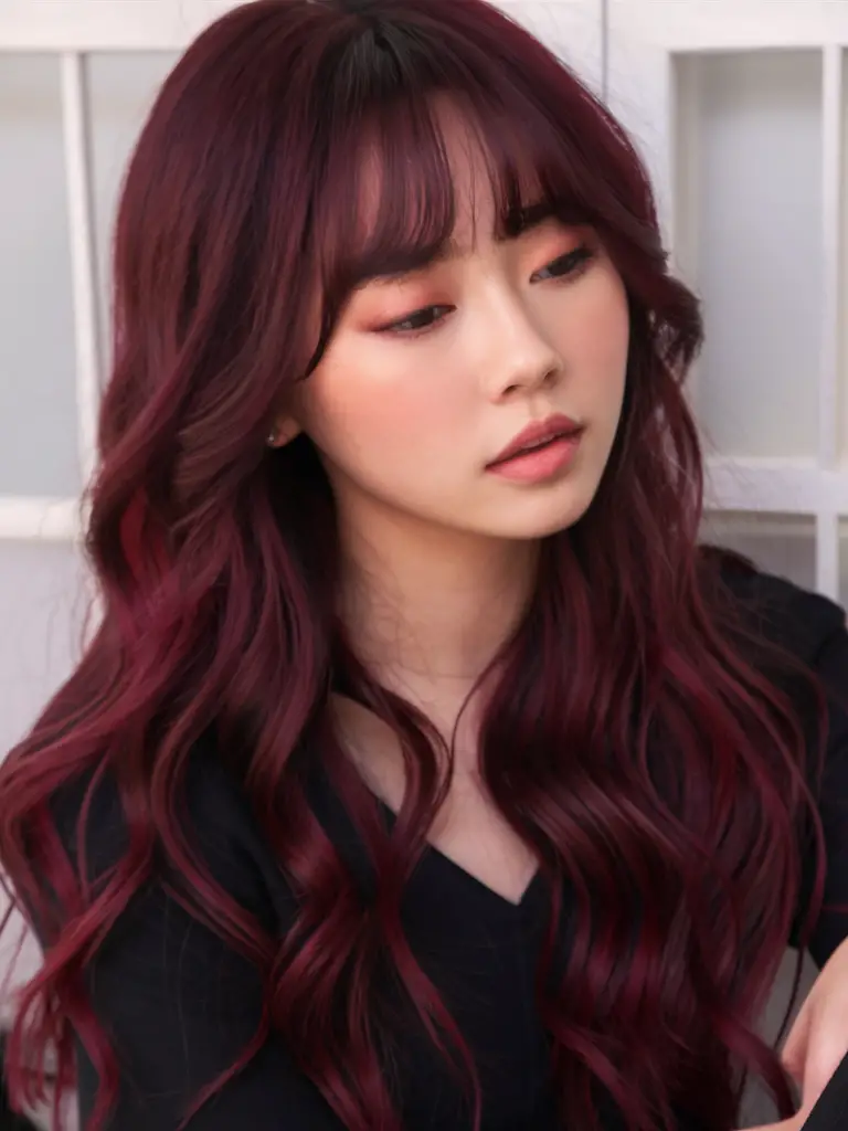 20 Wine Red Hair Color Ideas 2025: Stunning Looks for Brunettes, Dark ...