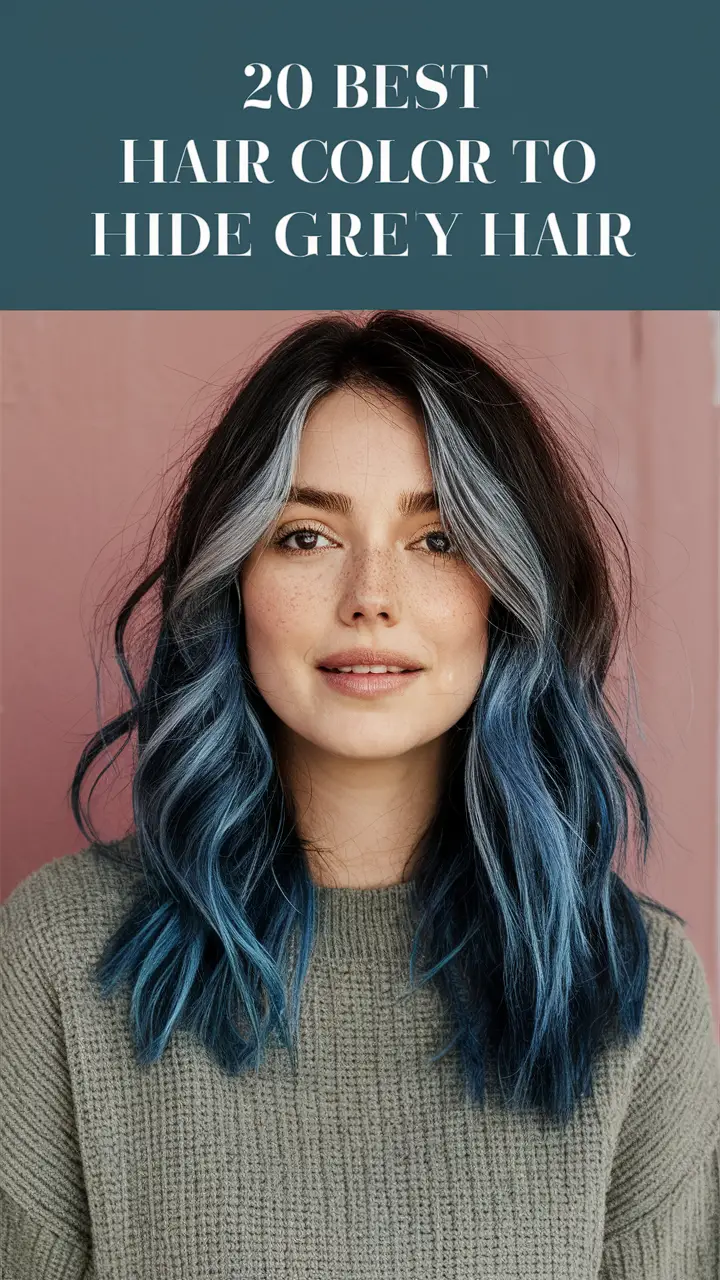 Top 20 Hair Color Ideas to Hide Grey Hair: Blonde, Brunette, Highlights ...