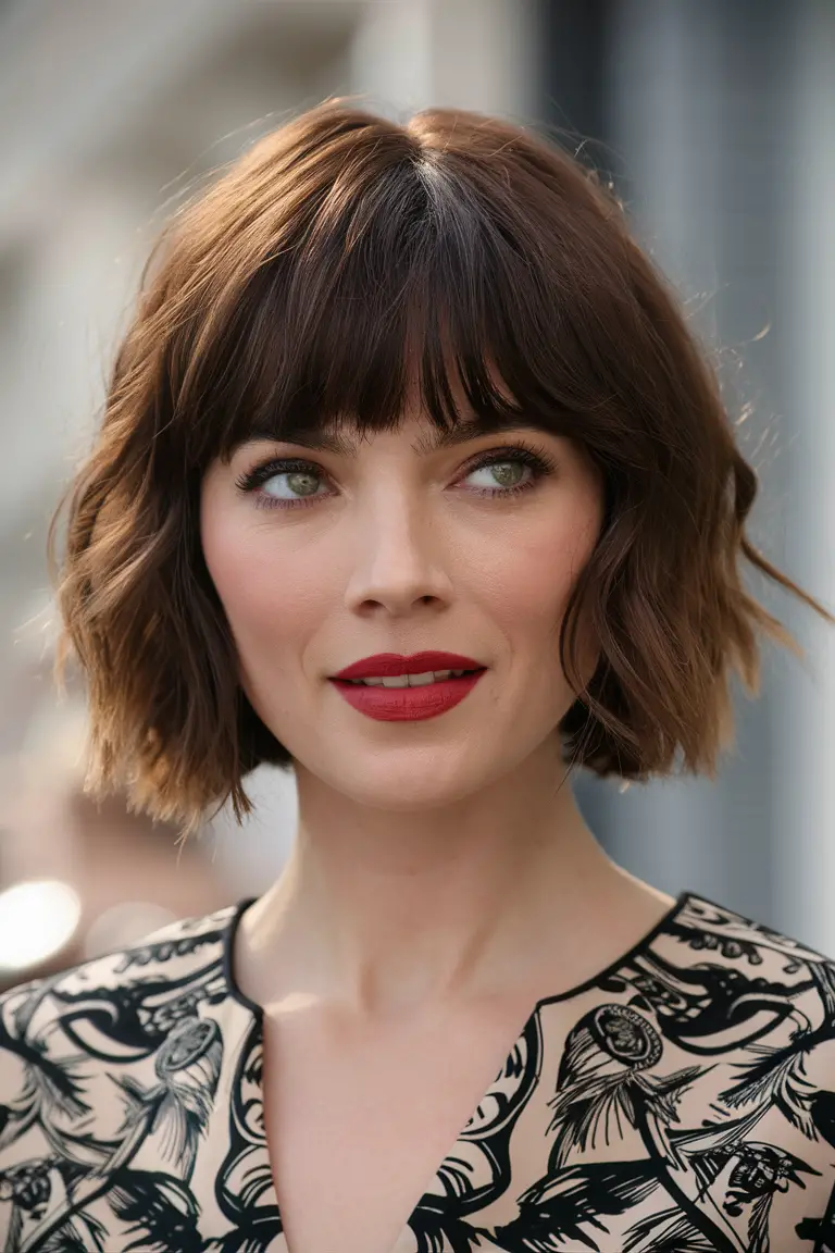 Top 20 French Bob with Bangs Ideas for Round Faces, Fine Hair, Curly Styles