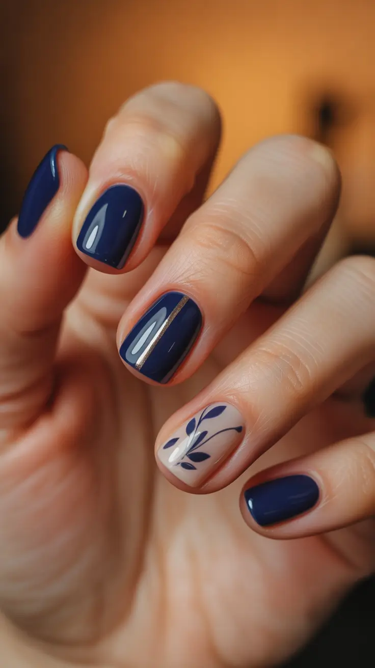 Navy Blue Fall Nail Ideas 2025 | Almond, Acrylic & Short Designs