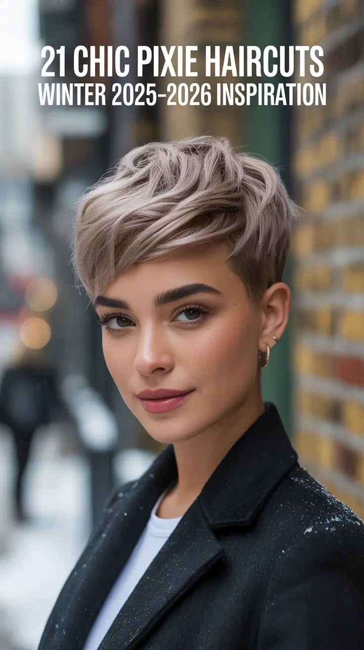 Chic Pixie Haircuts Winter 2025–2026 Inspiration with Outfits and Hats