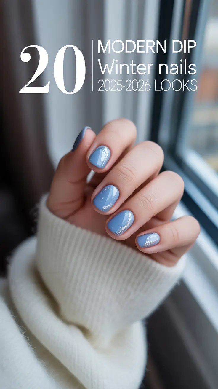 Modern Dip Winter Nails 2025–2026 Looks with Cute Almond and Ombre Dip ...
