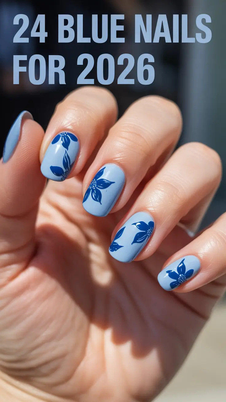 Blue Nails for 2026 – Light Blue, Navy & Trendy Design Ideas