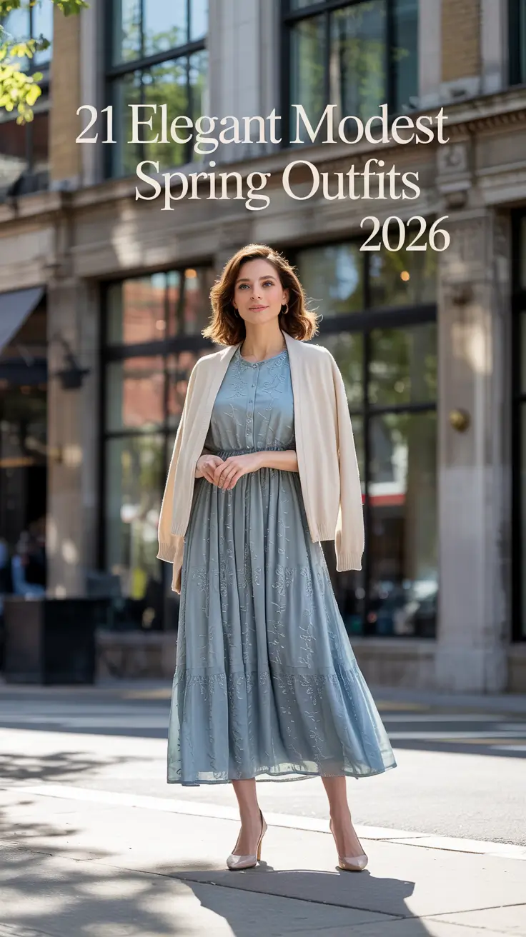 Elegant Modest Spring Outfits 2026 - Classy Spring Outfit Ideas (Skirts ...
