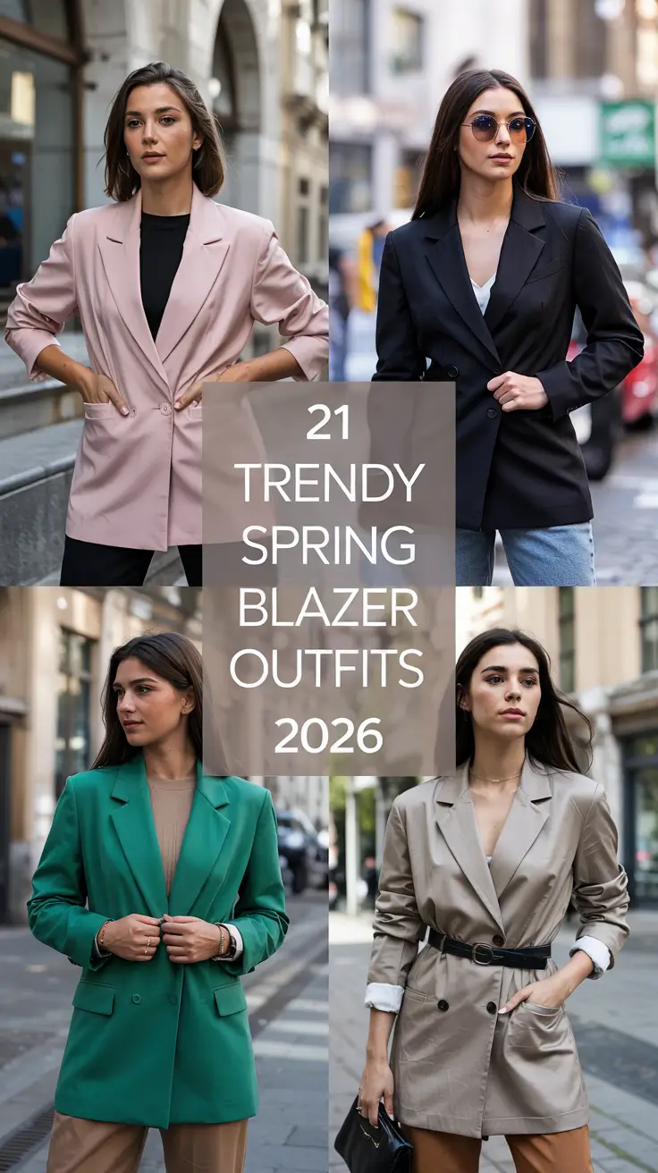 Trendy Spring Blazer Outfits 2026 - Chic Work And Casual Outfit Inspo