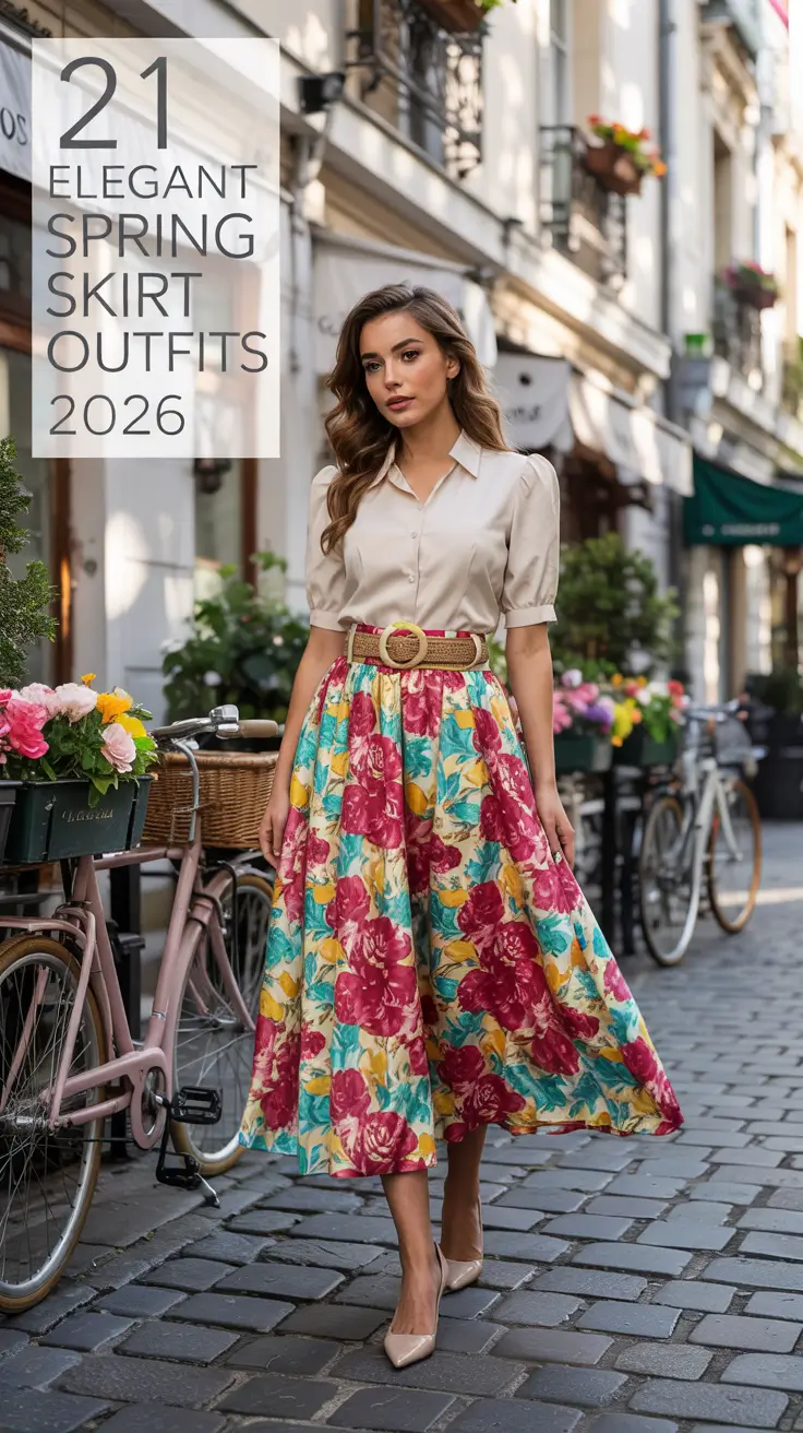 Elegant Spring Skirt Outfits 2026 | Work, Casual & Modest Looks